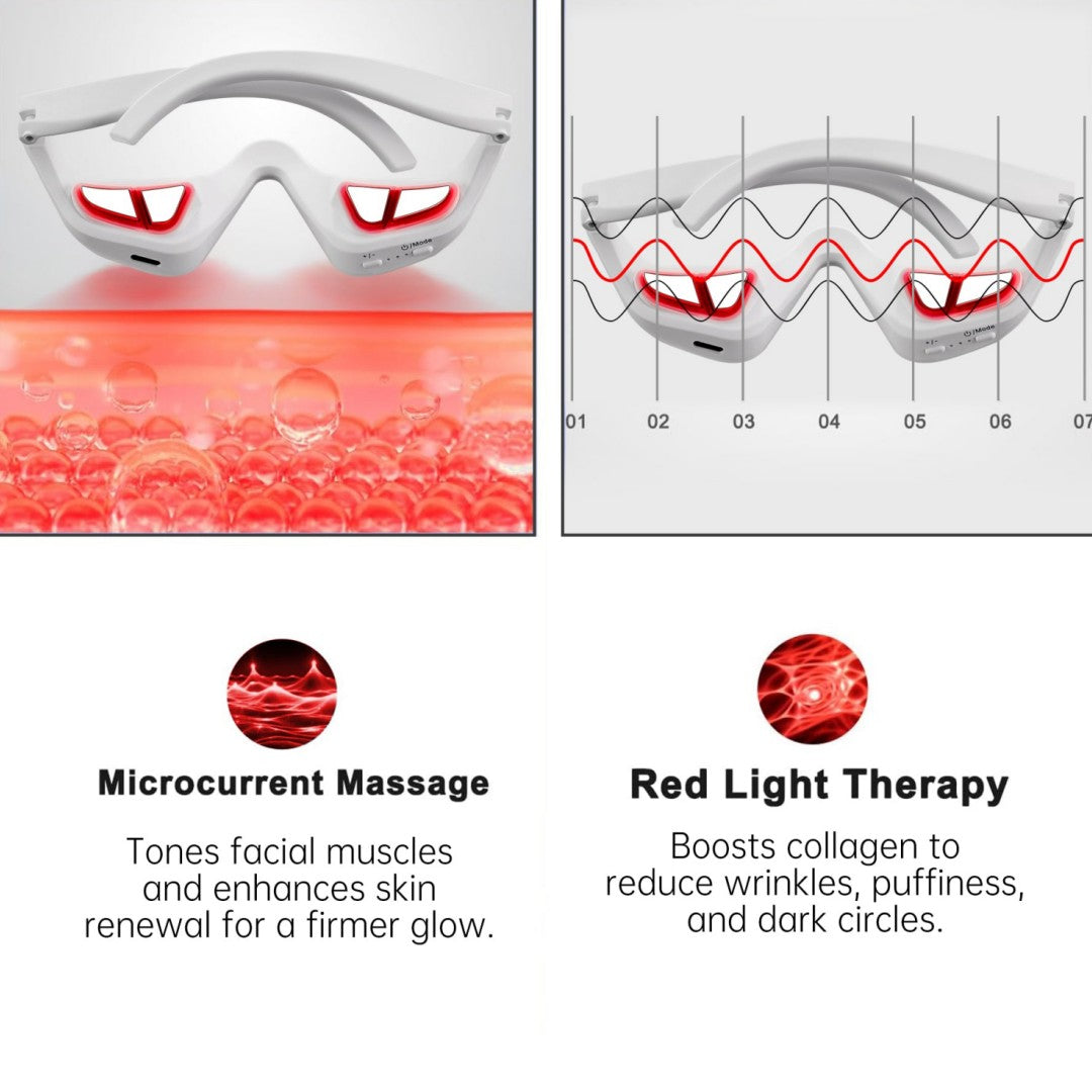 Under-Eye Red Light Therapy Device Glasses Massage Eye Mask – Opporting